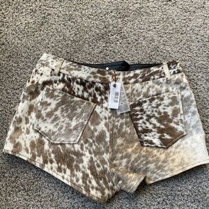Nasty Gal | Shorts | Nwt Nasty Gal Limited Cow Hide Leather Shorts ...